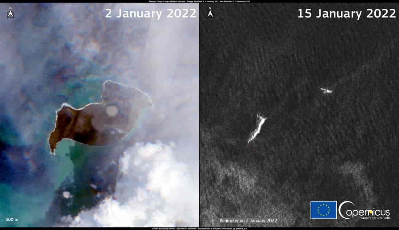 La isla del volcán Hunga Tonga desaparece casi por completo tras la ...